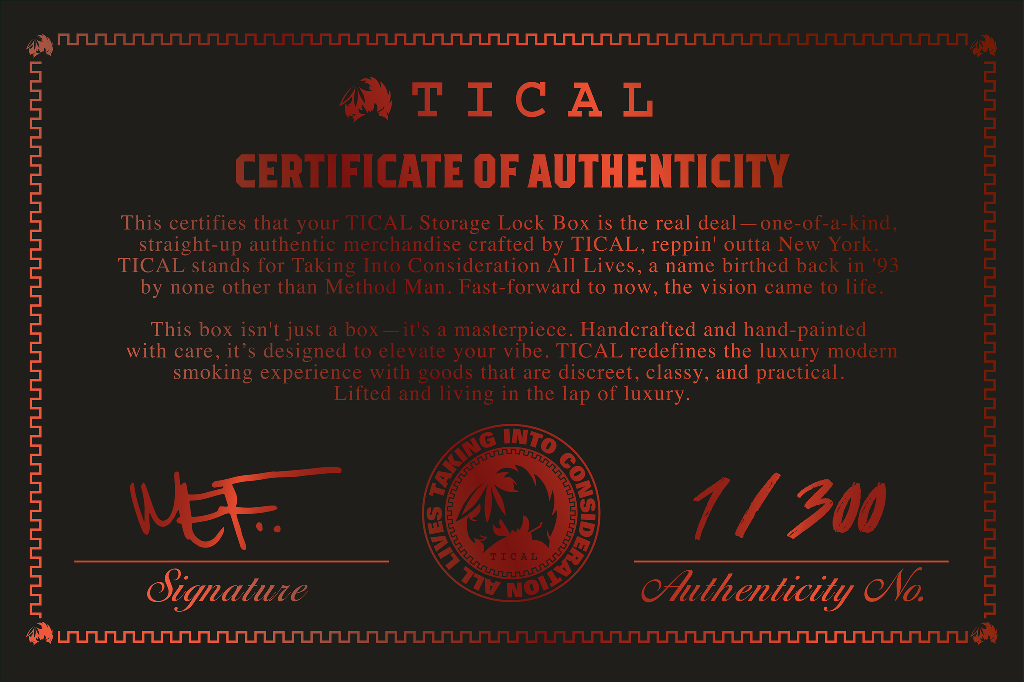 Method Man TICAL 30th Anniversary Marijuana Storage Lock Box – BuyTical